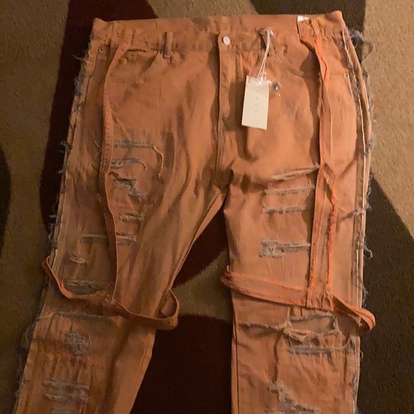 mmnl | Jeans | Orange Ripped Jeans Never Worn | Poshmark
